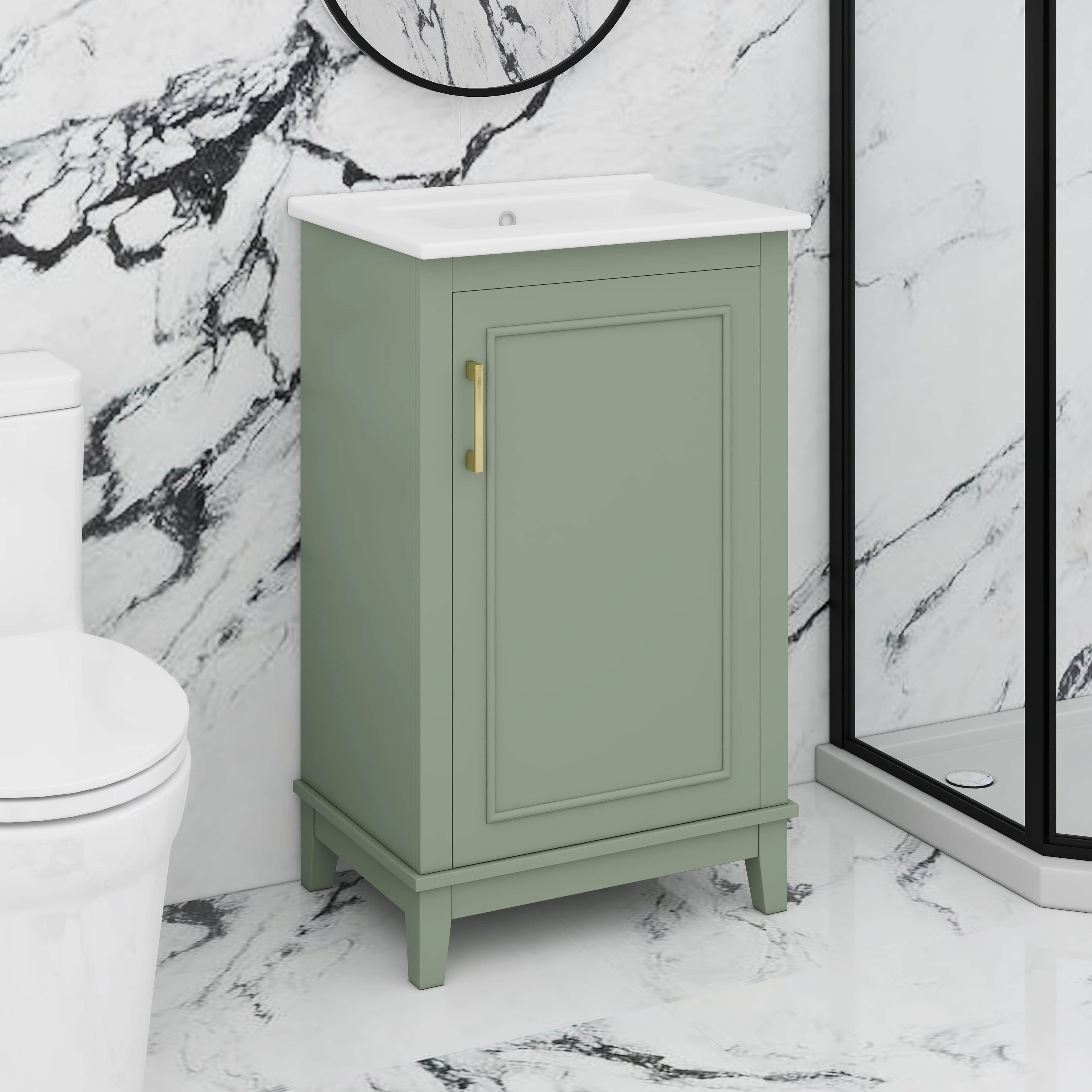 Red Barrel Studio® Designs 20" Bathroom Vanity With Sink, 1 Soft Closing Door & Ample Storage ...